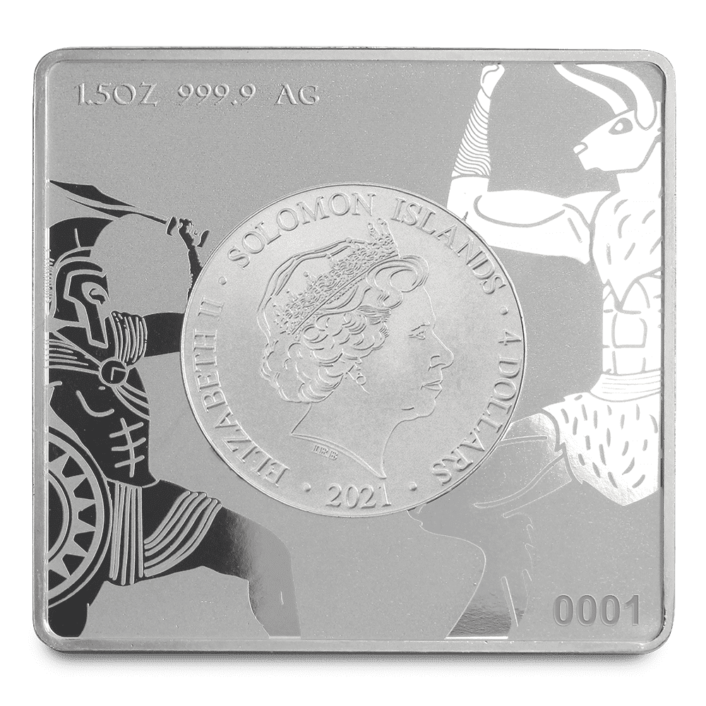 2021 $4 Minotaur Labyrinth Of Crete 1.5oz Silver Coin | The Coin Chest